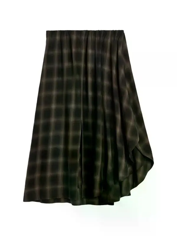 Our Legacy Fan Check-pattern Skirt - Brown