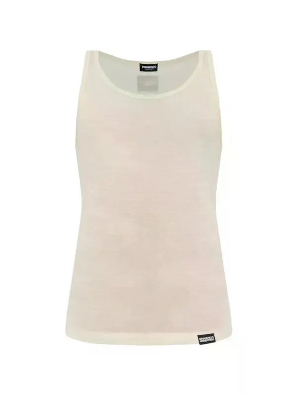Dsquared2 Logo-patch Tank Top - Neutrals