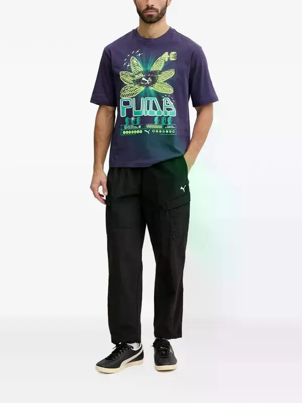PUMA Logo-embroidered Cargo Pants - Black