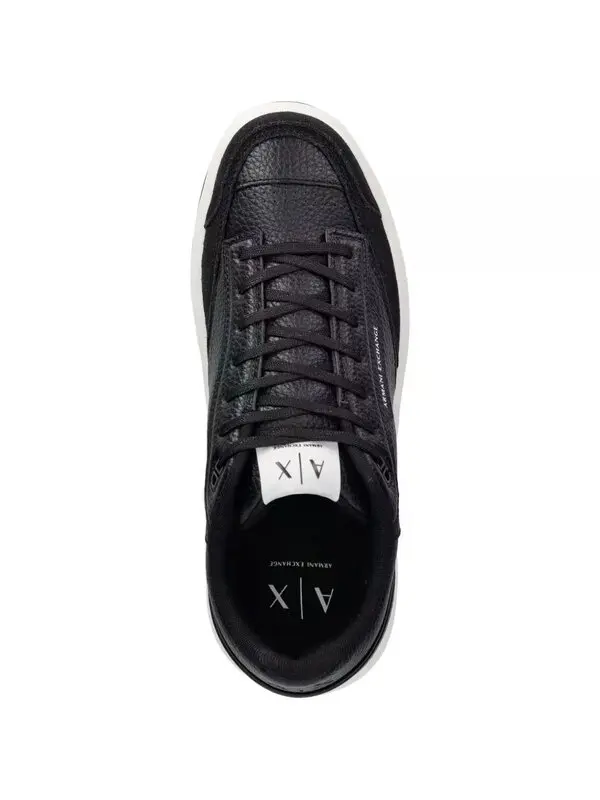Armani Exchange Pebbled Leather Sneakers