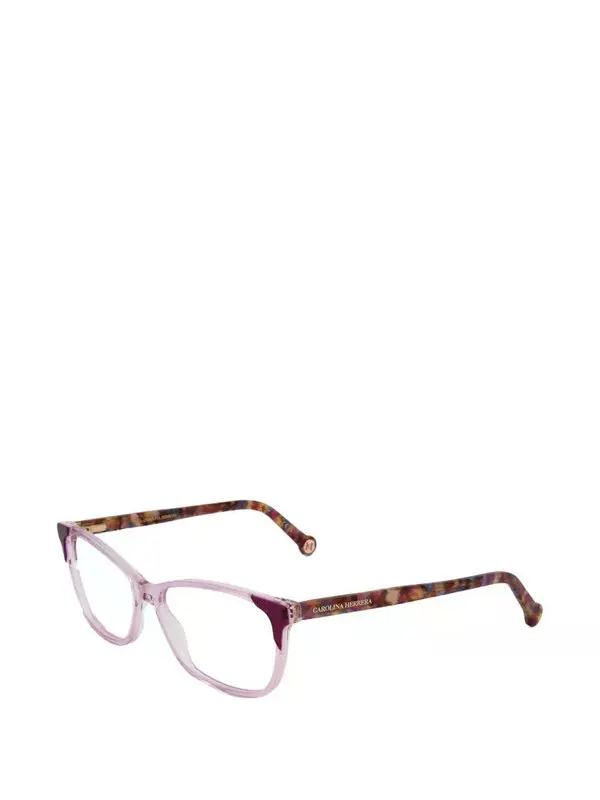 Carolina Herrera Tortoiseshell-effect Rectangle Glasses