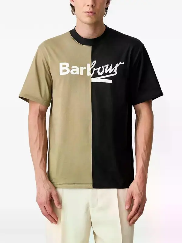 Barbour Logo-print Panelled T-shirt - Black