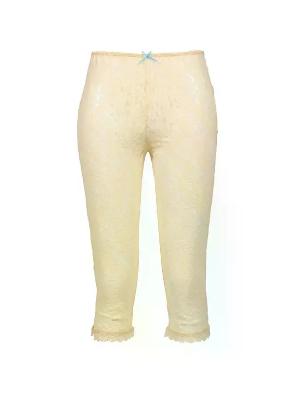 Sandy Liang Barlow Lace Cropped Trousers - Neutrals