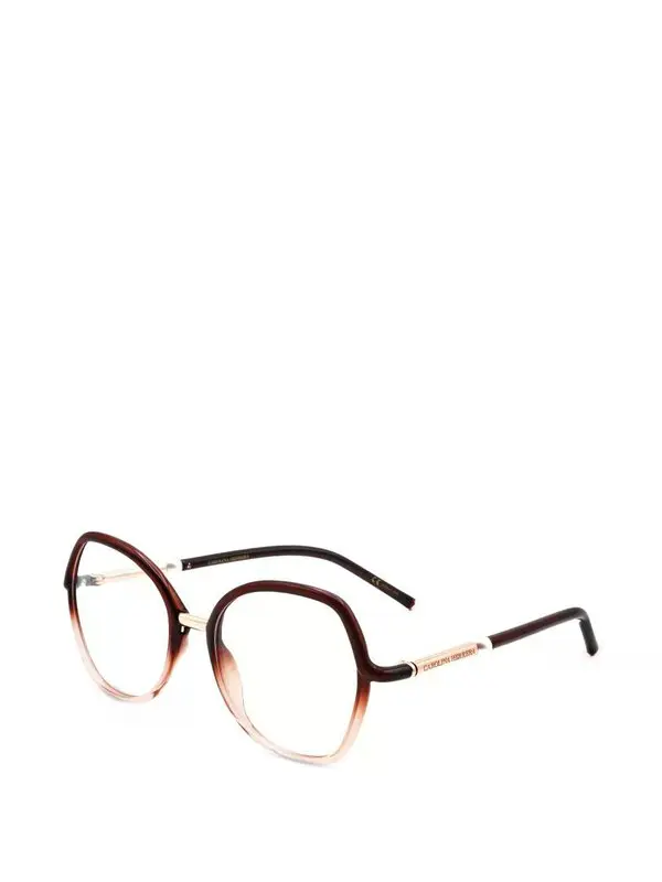 Carolina Herrera Geometric-frame Glasses - Brown