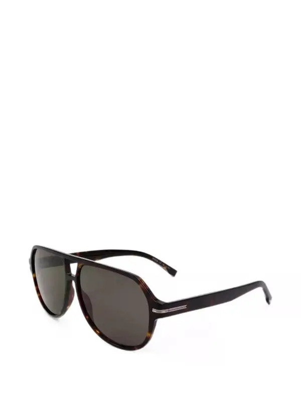 BOSS Tortoiseshell-effect Pilot-frame Sunglasses