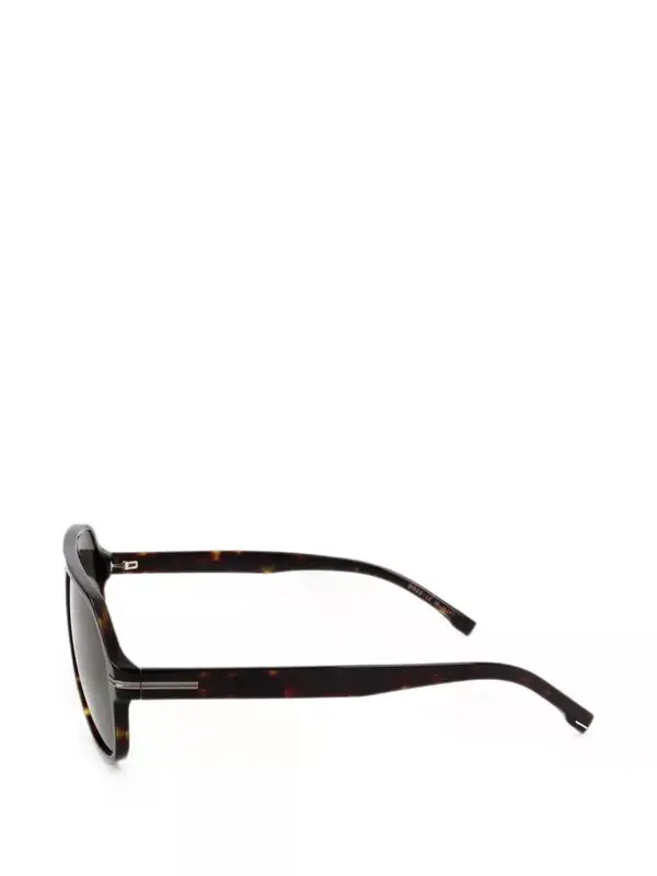 BOSS Tortoiseshell-effect Pilot-frame Sunglasses