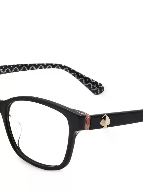 Kate Spade New York Logo-plaque Rectangle-frame Glasses - Black