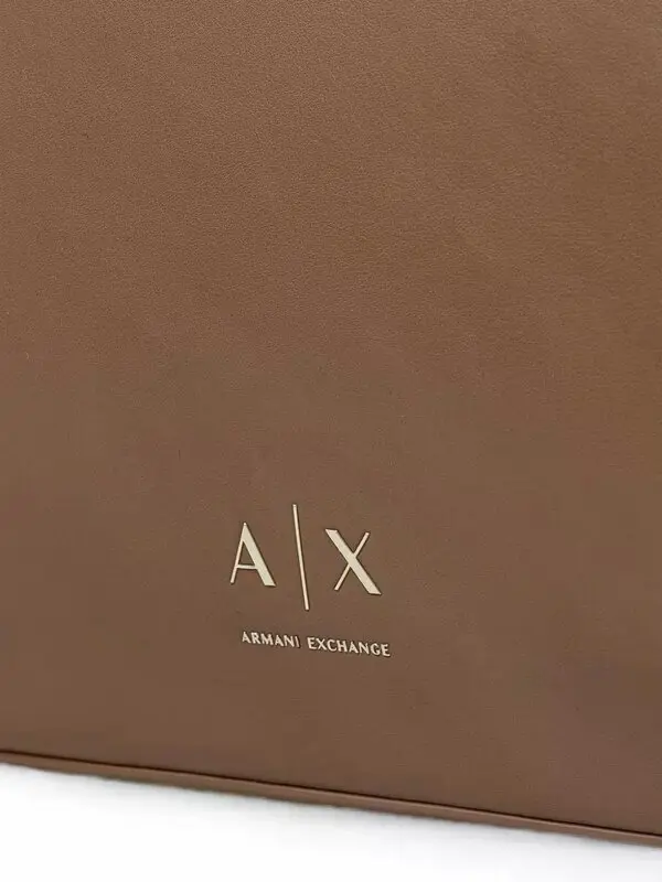 Armani Exchange Logo Plaque Buckle-strap Tote Bag