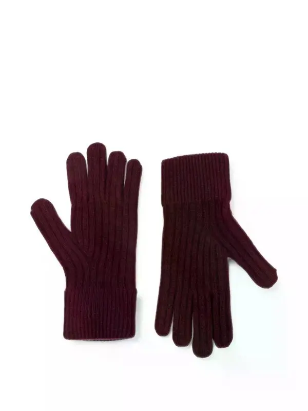 HUGENBERG Ribbed-knit Cashmere Gloves
