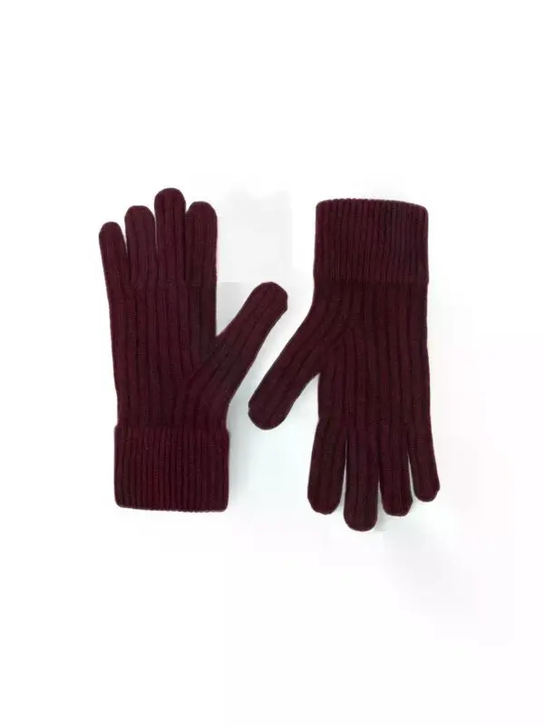 HUGENBERG Ribbed-knit Cashmere Gloves