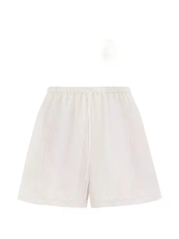 12 STOREEZ Orchard Drawstring Mini Shorts - White