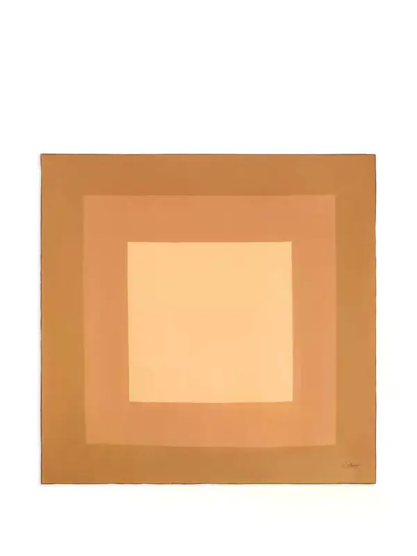 12 STOREEZ Gradient-effect Silk Scarf - Brown