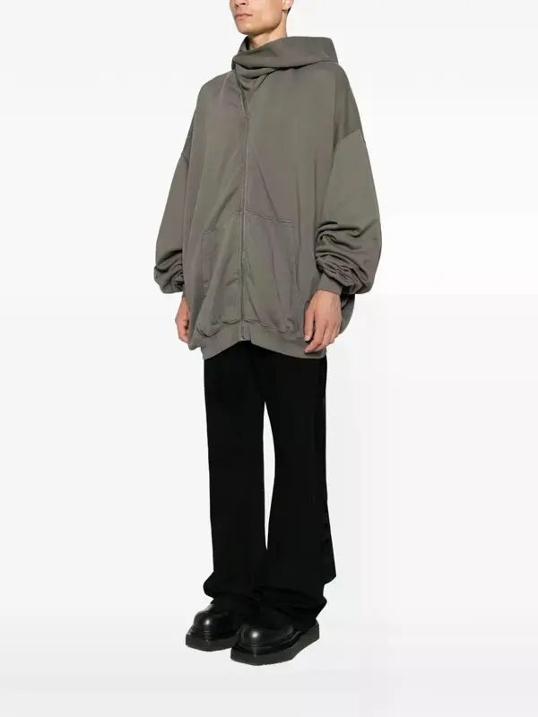 Rick Owens Mountain Hun Oversized Zip-up Hoodie