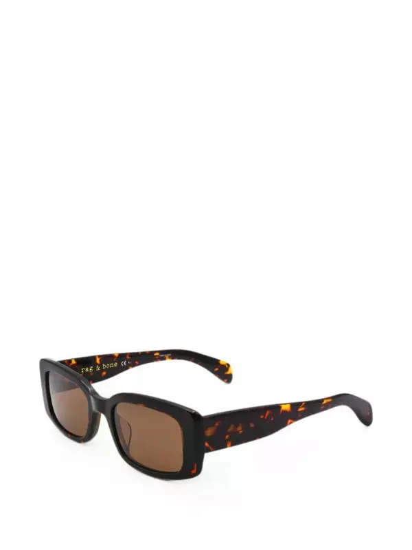 Rag & Bone Tortoiseshell-effect Rectangle-frame Sunglasses - Brown