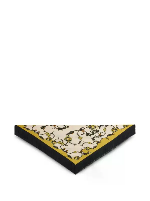 La DoubleJ Reversible Fringe Foulard 90 - Neutrals