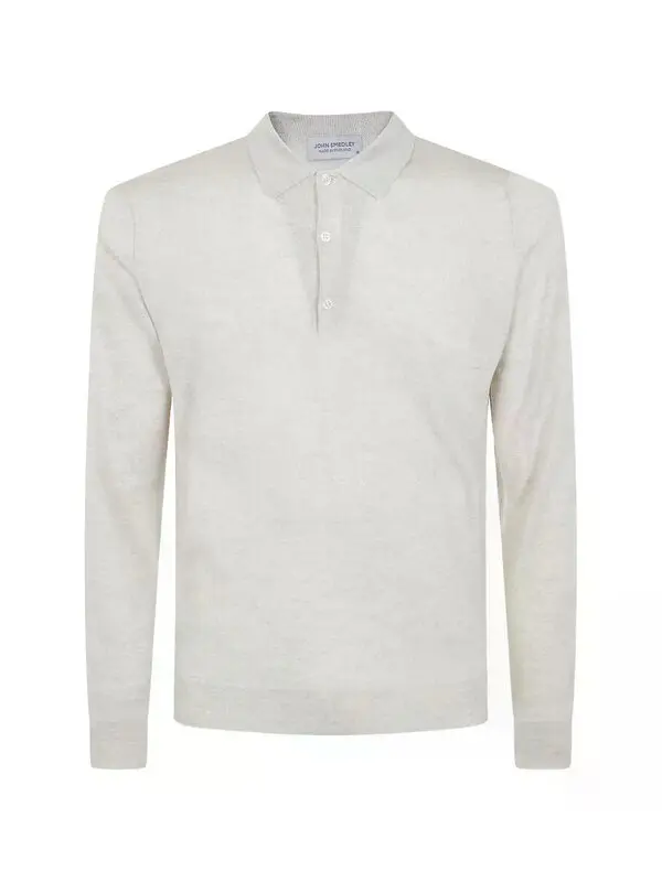 John Smedley Belper Long-sleeve Polo Shirt - Grey