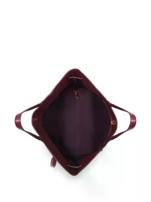 ANINE BING Elly Tote Small-grained Leather Fig