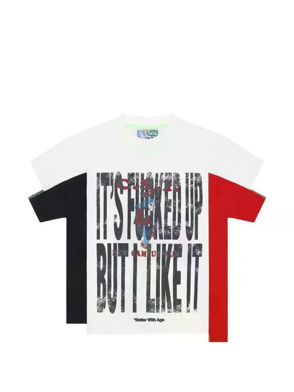 BETTER WITH AGE Poison Panelled T-shirt - White
