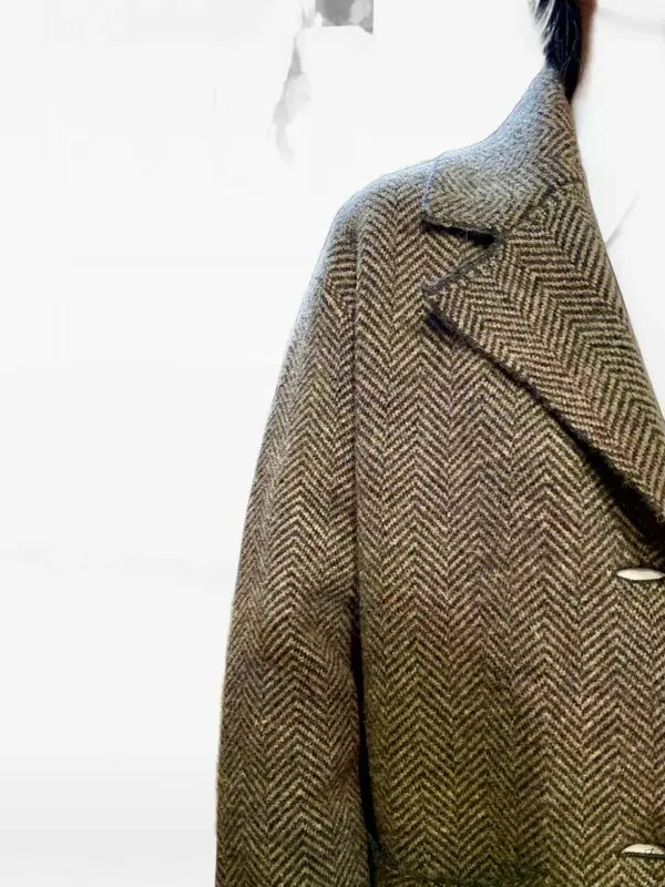 LEBOR GABALA Herringbone-pattern Notch-lapels Coat