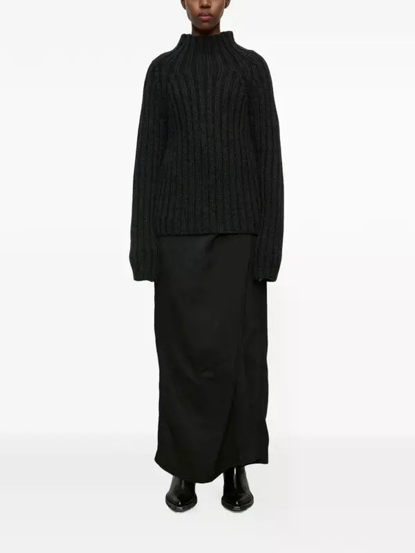 Our Legacy Block Funnel Ribbed Sweater - Black