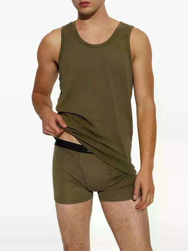 MAISON MARGIELA Logo-patch Tank Top - Green