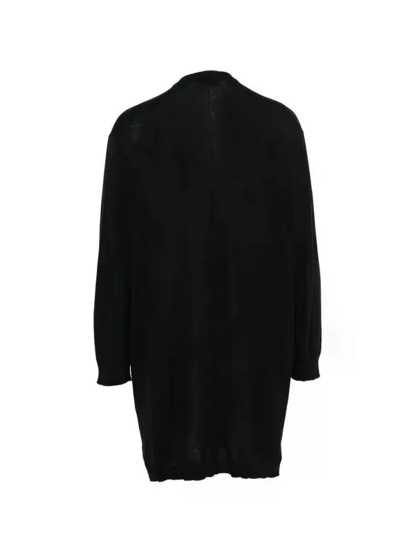 Yohji Yamamoto Frog-fastening Knitted Cardigan - Black