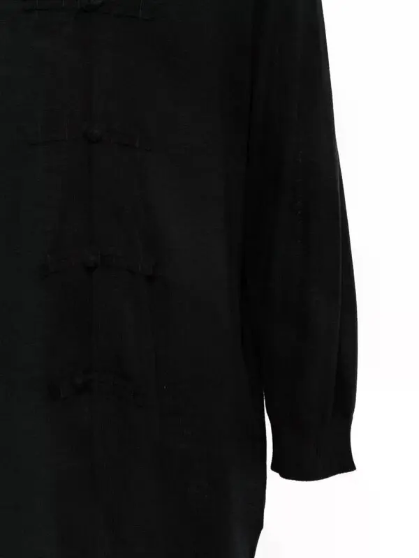 Yohji Yamamoto Frog-fastening Knitted Cardigan
