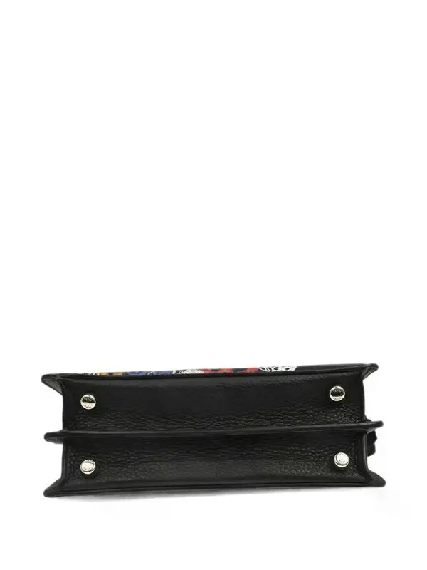 Fendi Peekaboo Logo-print Shoulder Bag - Black