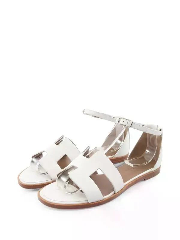 Hermès Santorini Ankle-strap Sandals - White