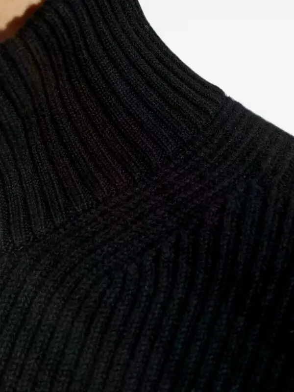 Sacai Ribbed-knit Zip-up Cardigan