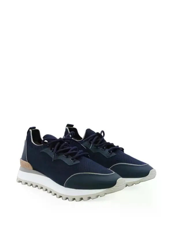 Eleventy Panelled Knit Sneakers