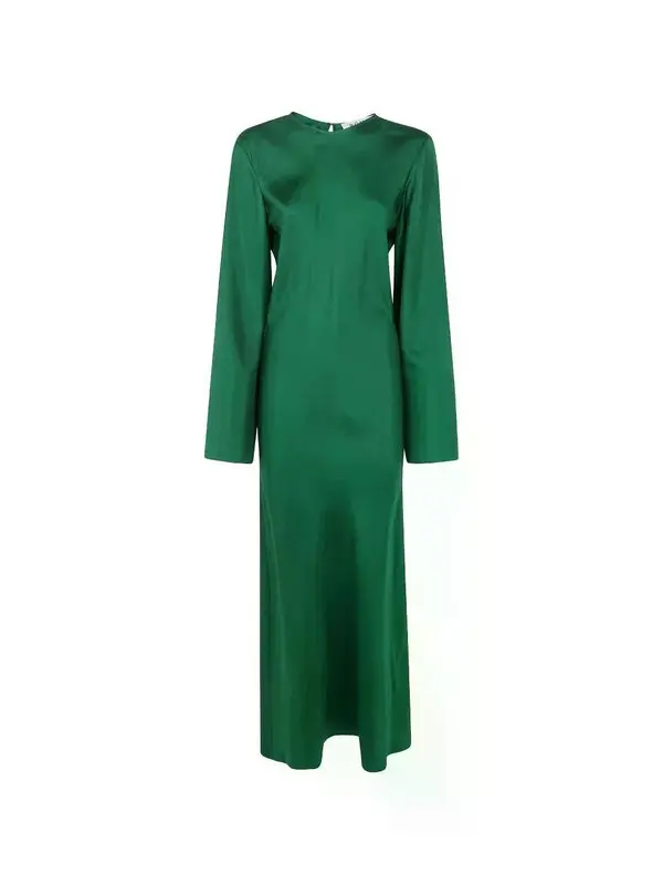RÓHE Silk Long-sleeve Maxi Dress - Green