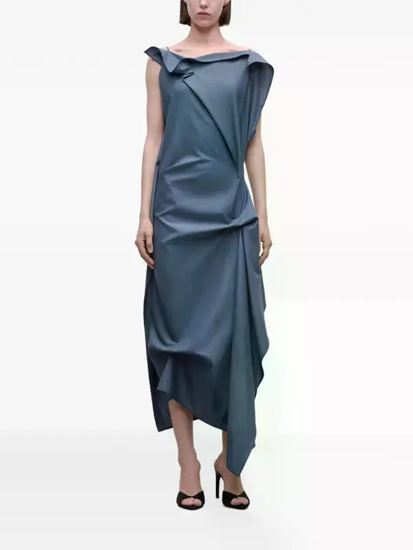Victoria Beckham Draped Asymmetric Midi Dress