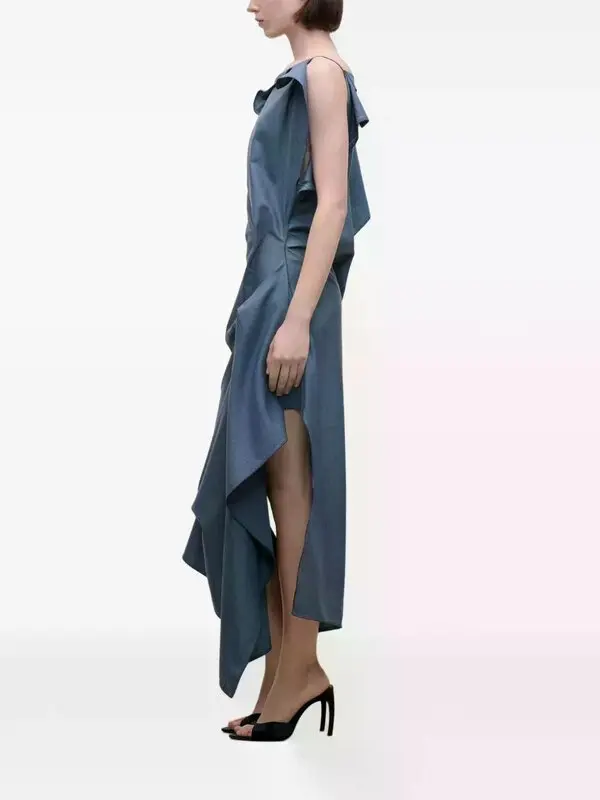 Victoria Beckham Draped Asymmetric Midi Dress