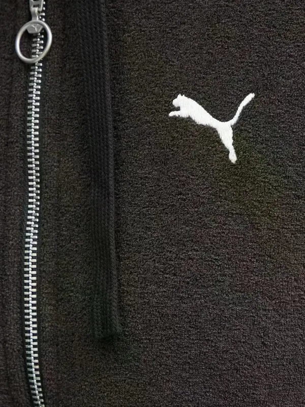 PUMA Logo Embroidered Zip-up Hoodie