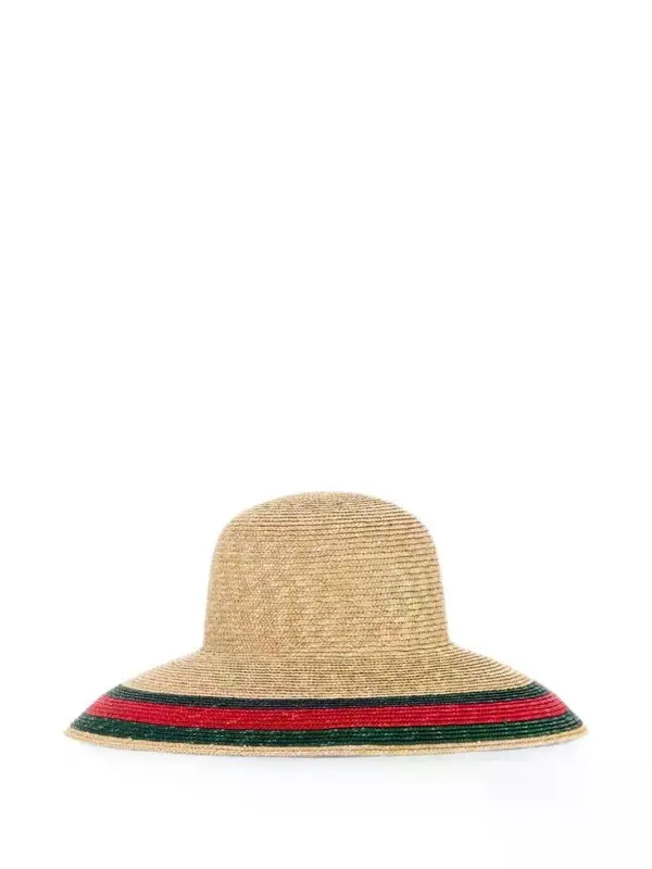 Gucci Woven Hat With Web