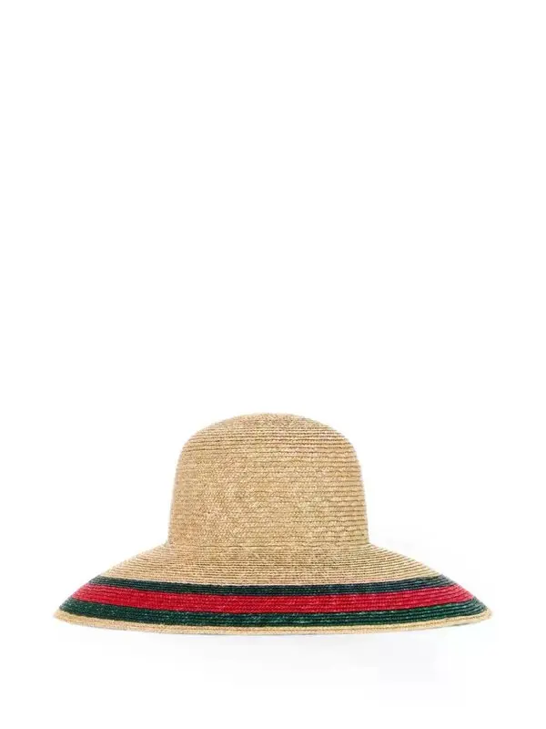 Gucci Woven Hat With Web