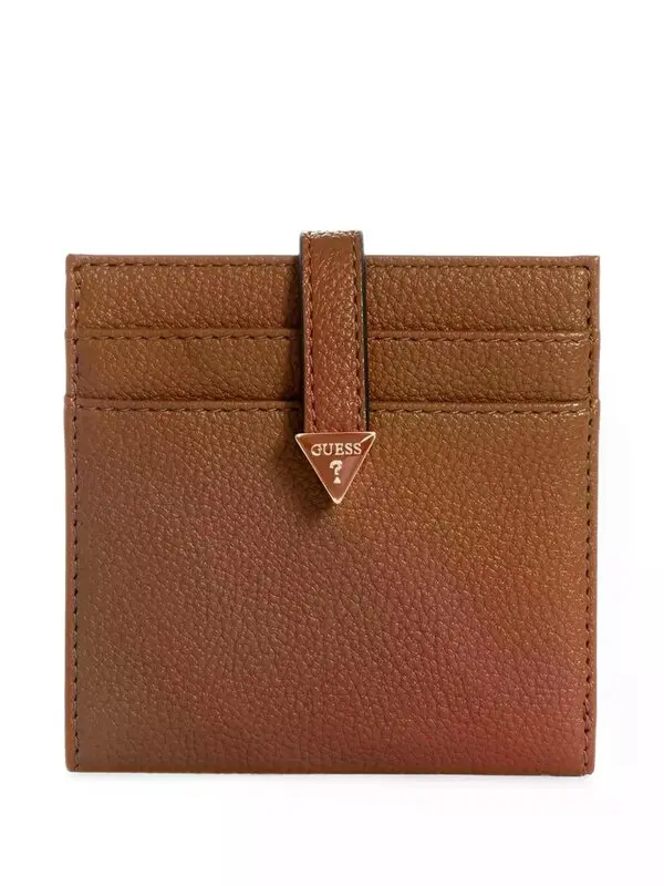 Guess Laurel Pebbled Card Case - Brown