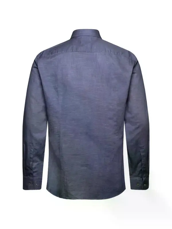 BOSS Slim-fit Shirt In Cotton And Linen - Blue