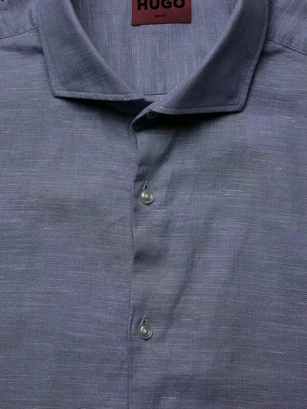 BOSS Slim-fit Shirt In Cotton And Linen