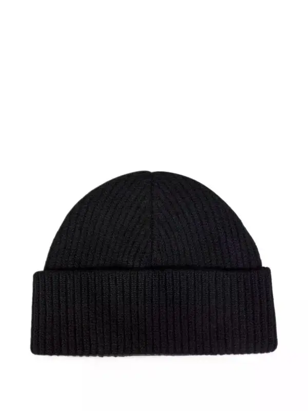AMI Paris Wool Beanie With De Coeur Patch
