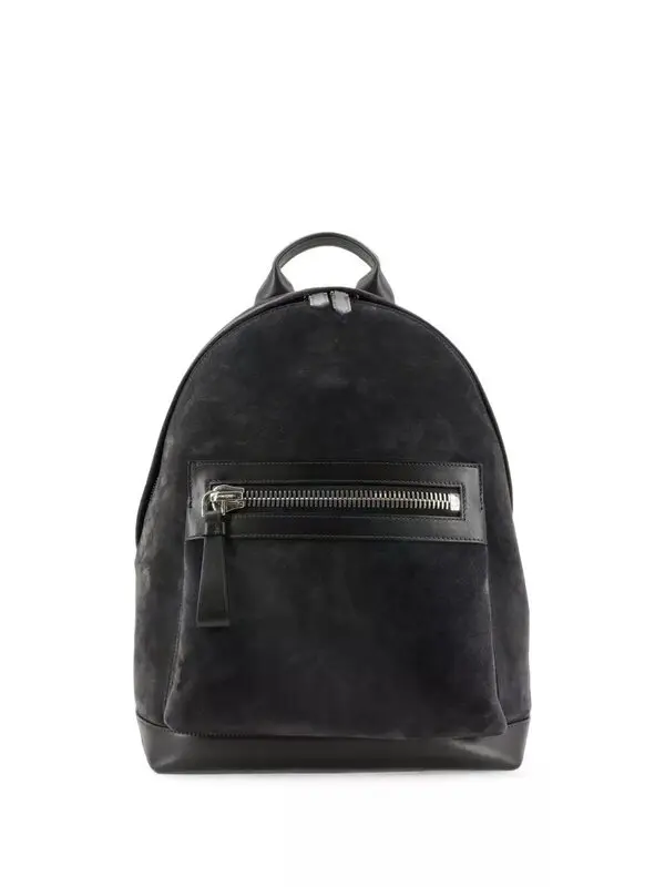 TOM FORD Buckley Suede-panelled Leather Backpack - Grey