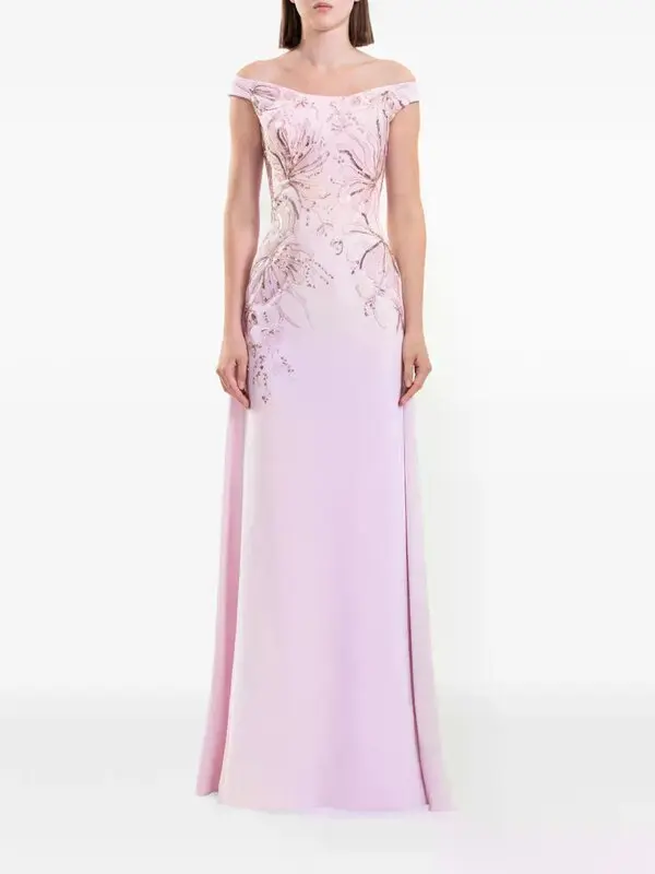 SAIID KOBEISY Embellished Off-shoulder Dress