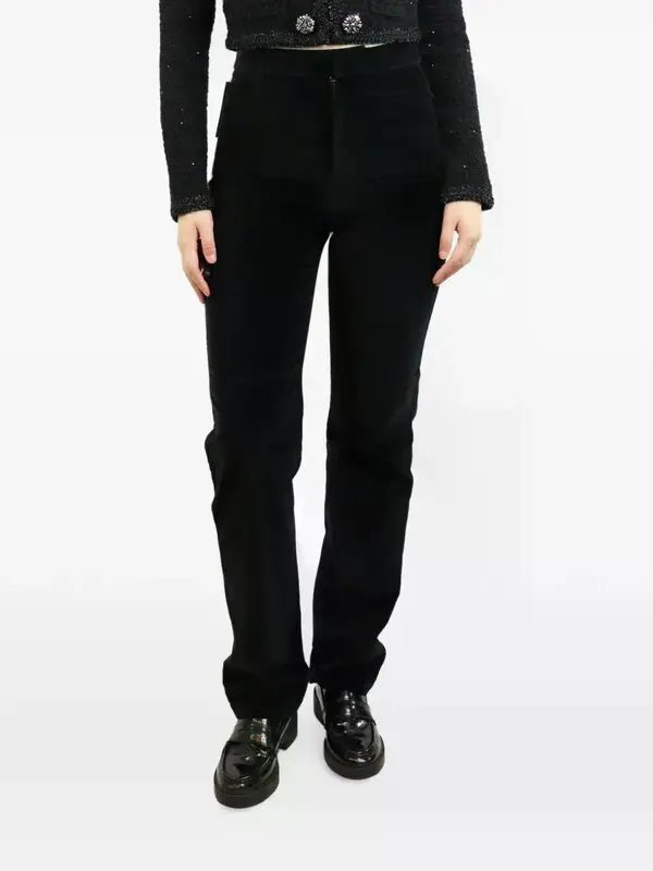 WRONG GENERATION Velvet Straight-leg Trousers