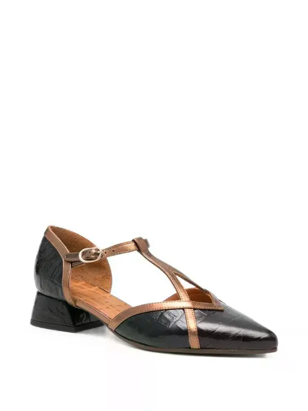 Chie Mihara Croc-effect T-bar Heeled Pumps