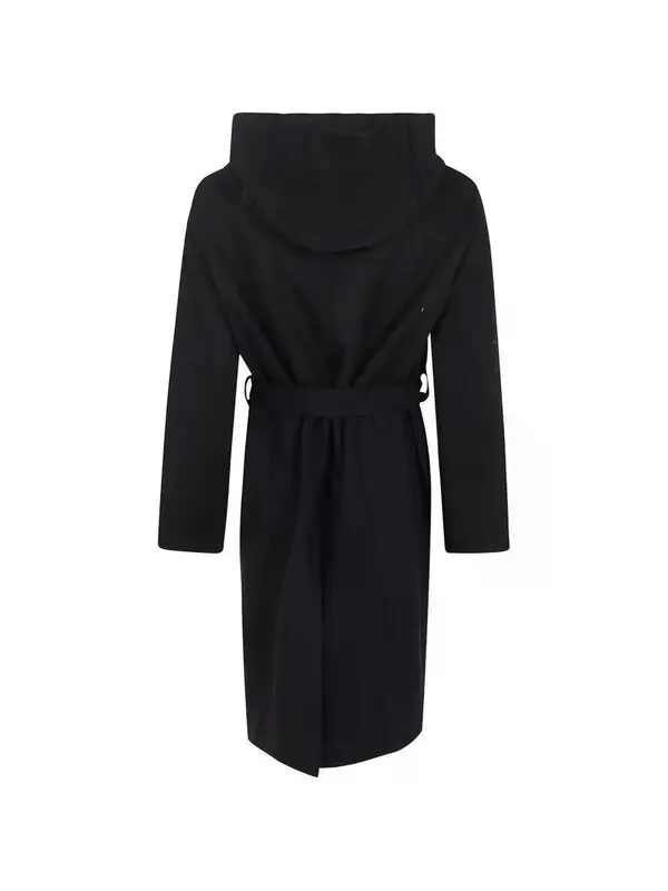 Rick Owens Hooded Belted Coat