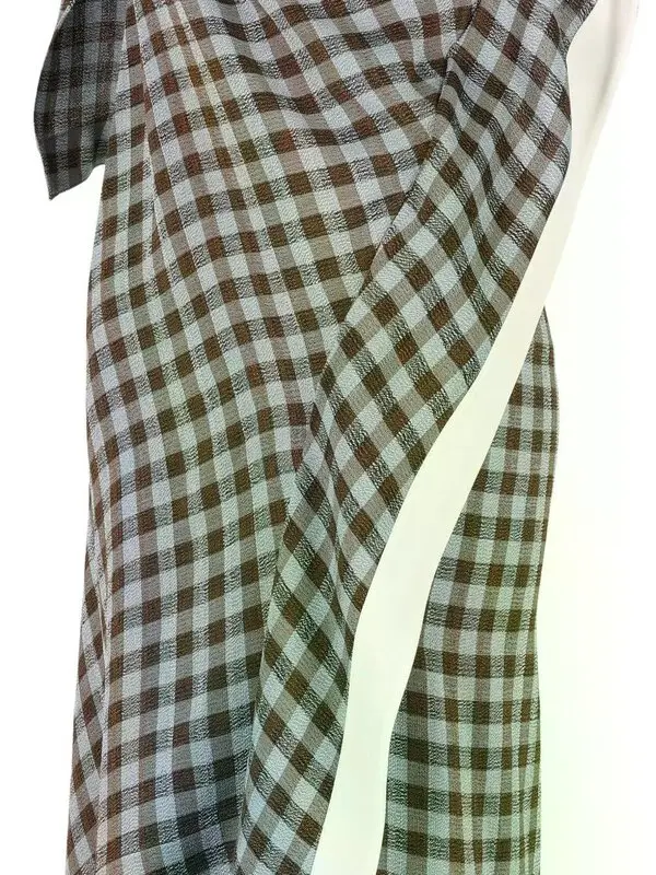 Loewe Gingham Check Asymmetrical Dress