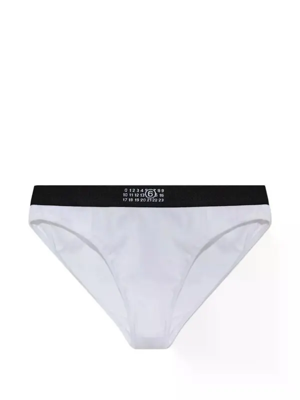 MAISON MARGIELA Logo-print Briefs - White
