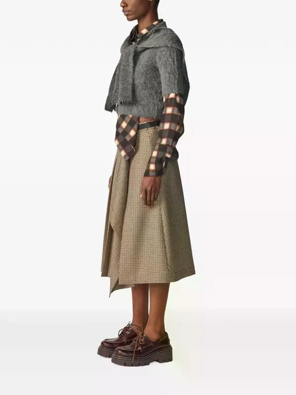 Monse Pleated Wrap Midi Skirt