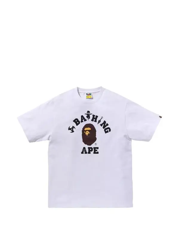 A BATHING APE Ninja College Logo-print T-shirt - White